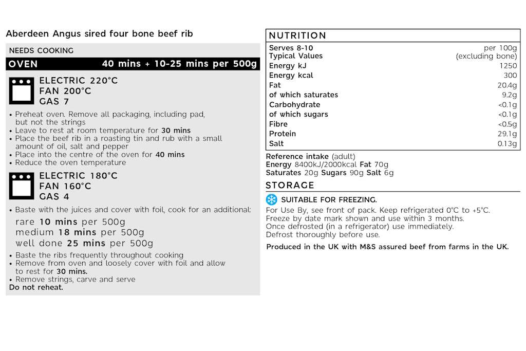 Collection Four-Bone King Arthur Aberdeen Angus (Serves 12-14) | M&S