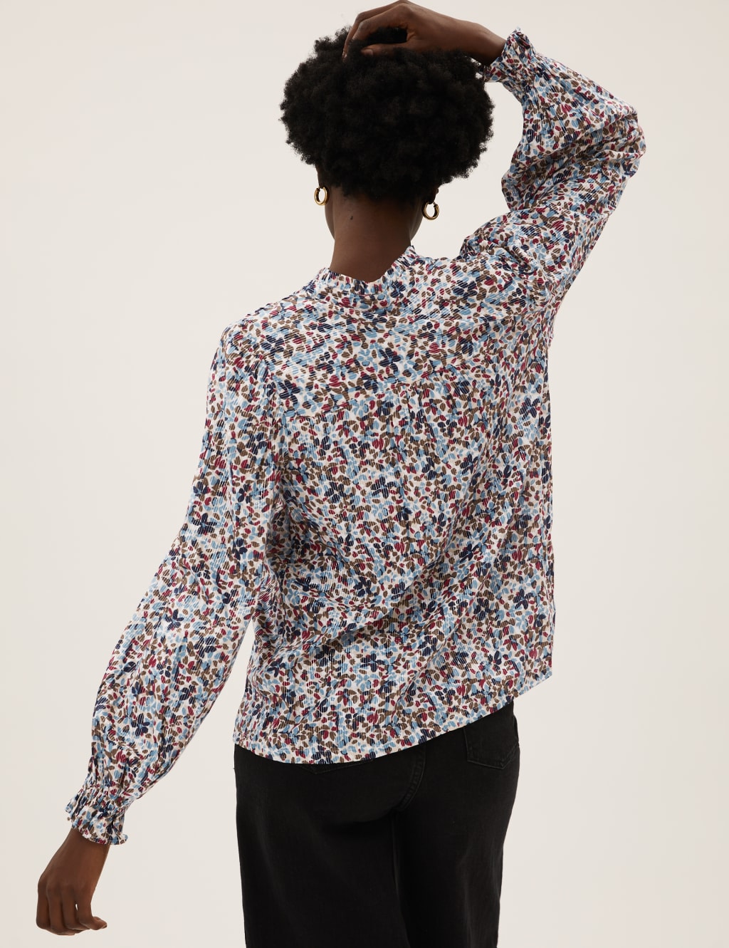 Modal Blend Sparkly Printed Blouse | M&S Collection | M&S IE