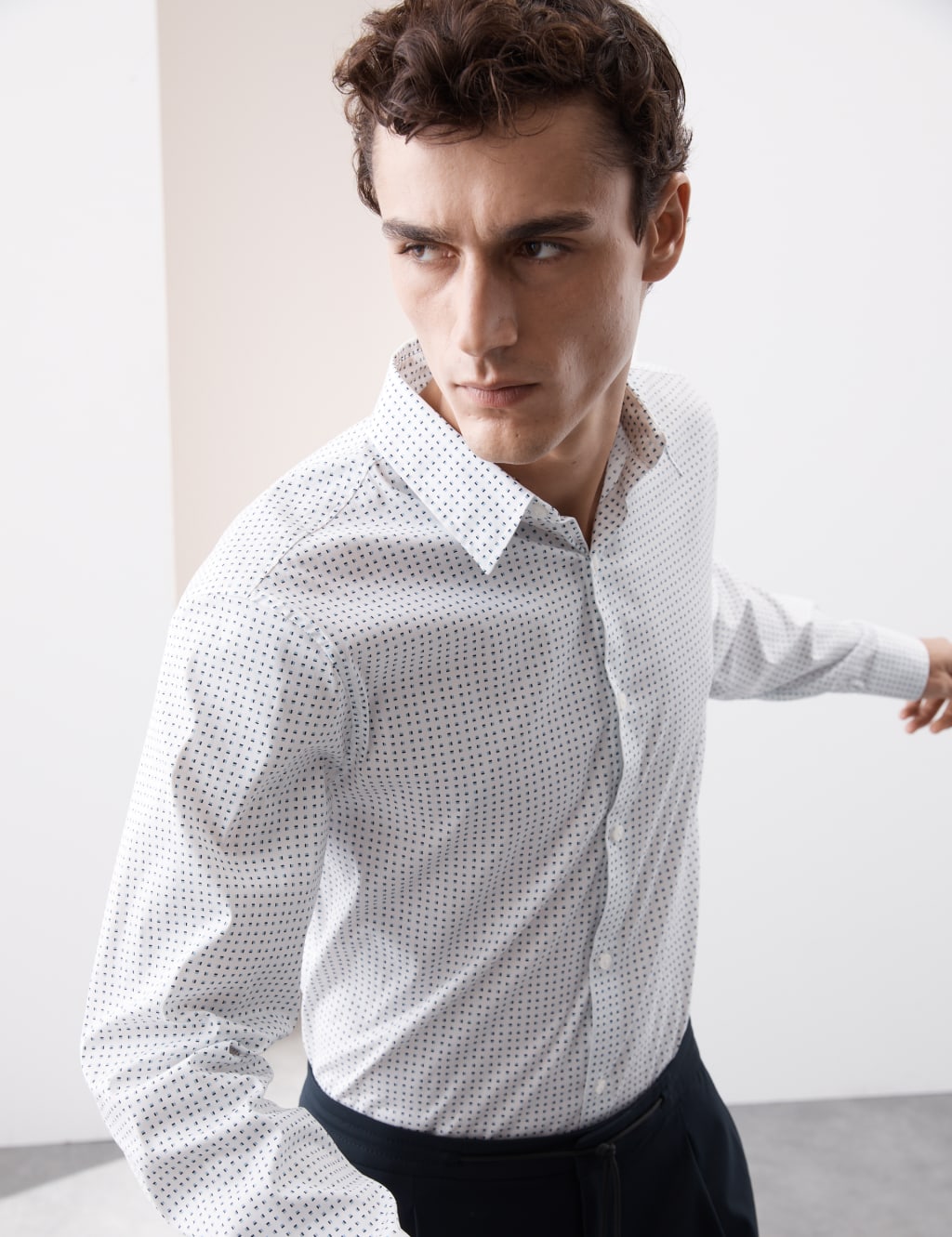 Men's White Formal Shirts at M&S