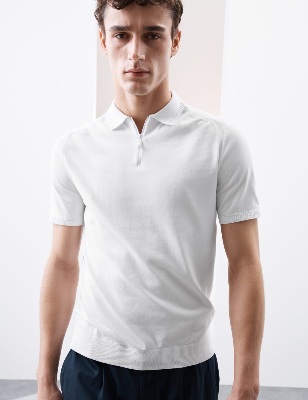 Men's Knitted Polo Shirts at M&S