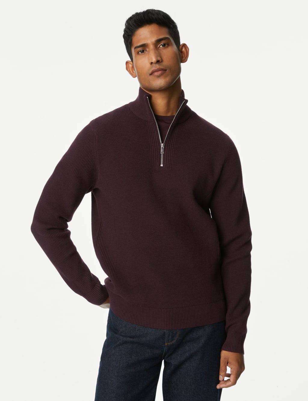 Men's Half-Zip Jumpers at M&S