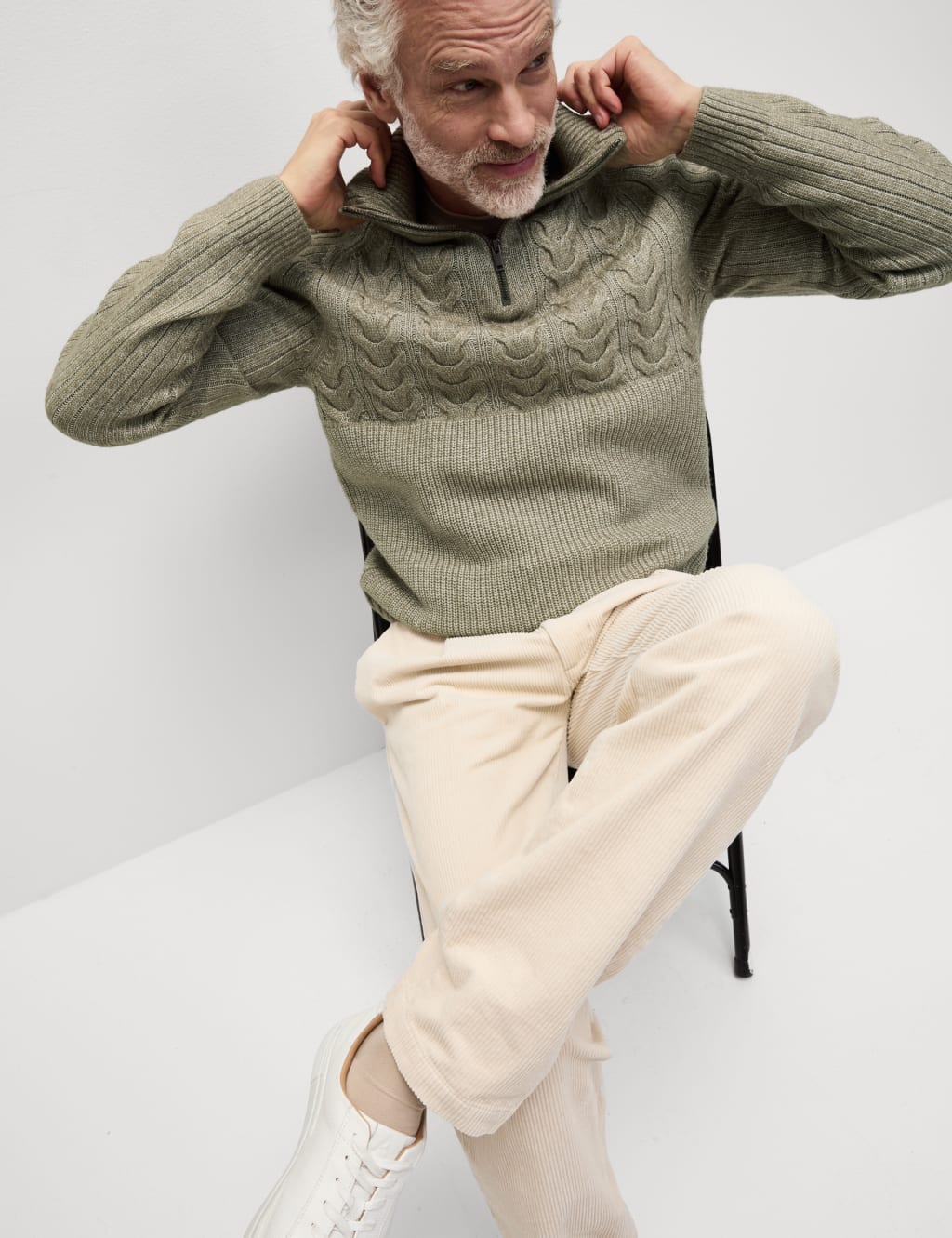 Men's Funnel-Neck Knitwear at M&S