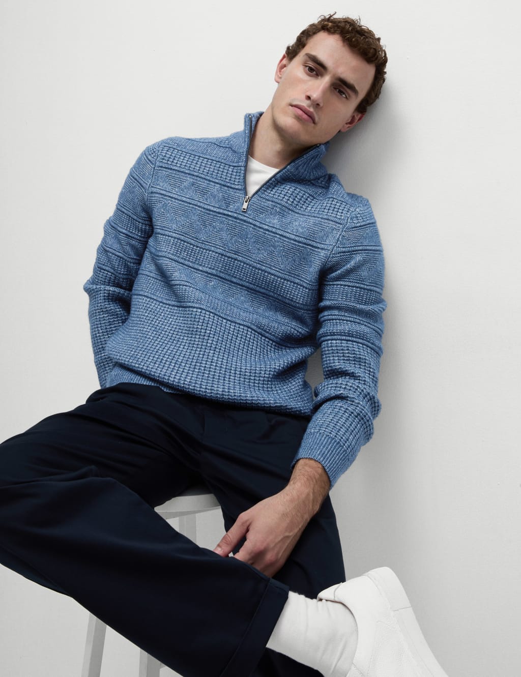 Men's Half-Zip Jumpers at M&S