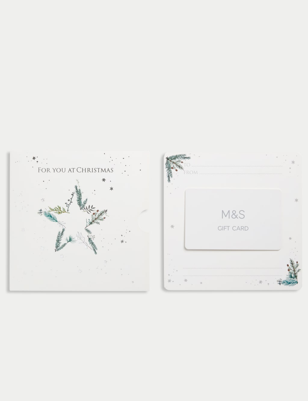 Xmas Silver Star Gift Card | M&S