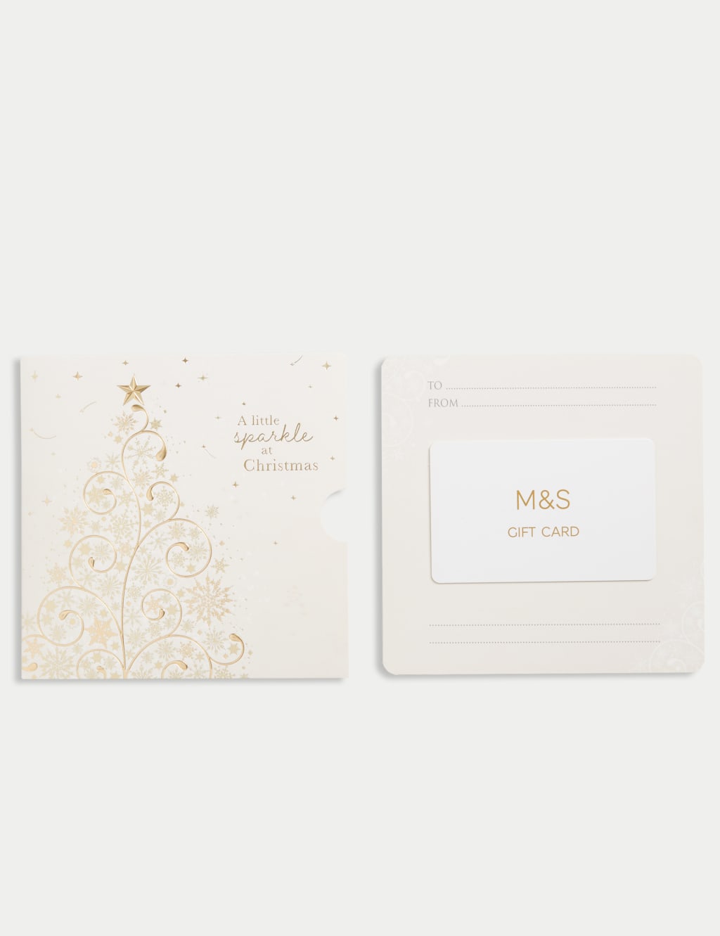 Xmas Gold Tree Gift Card | M&S