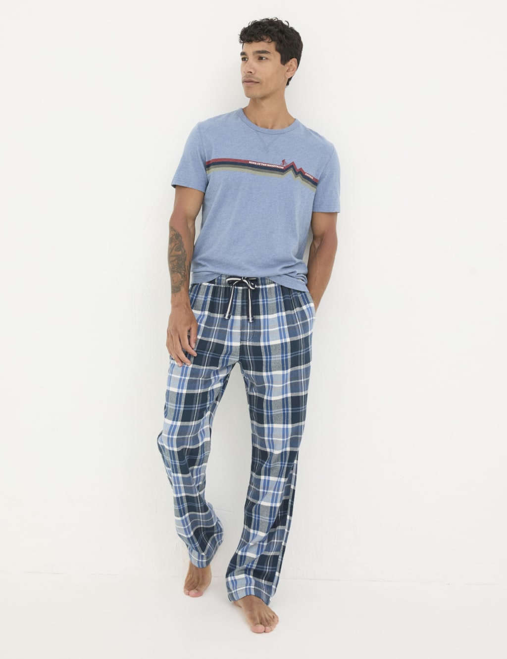 Men’s Checked Pyjamas at M&S