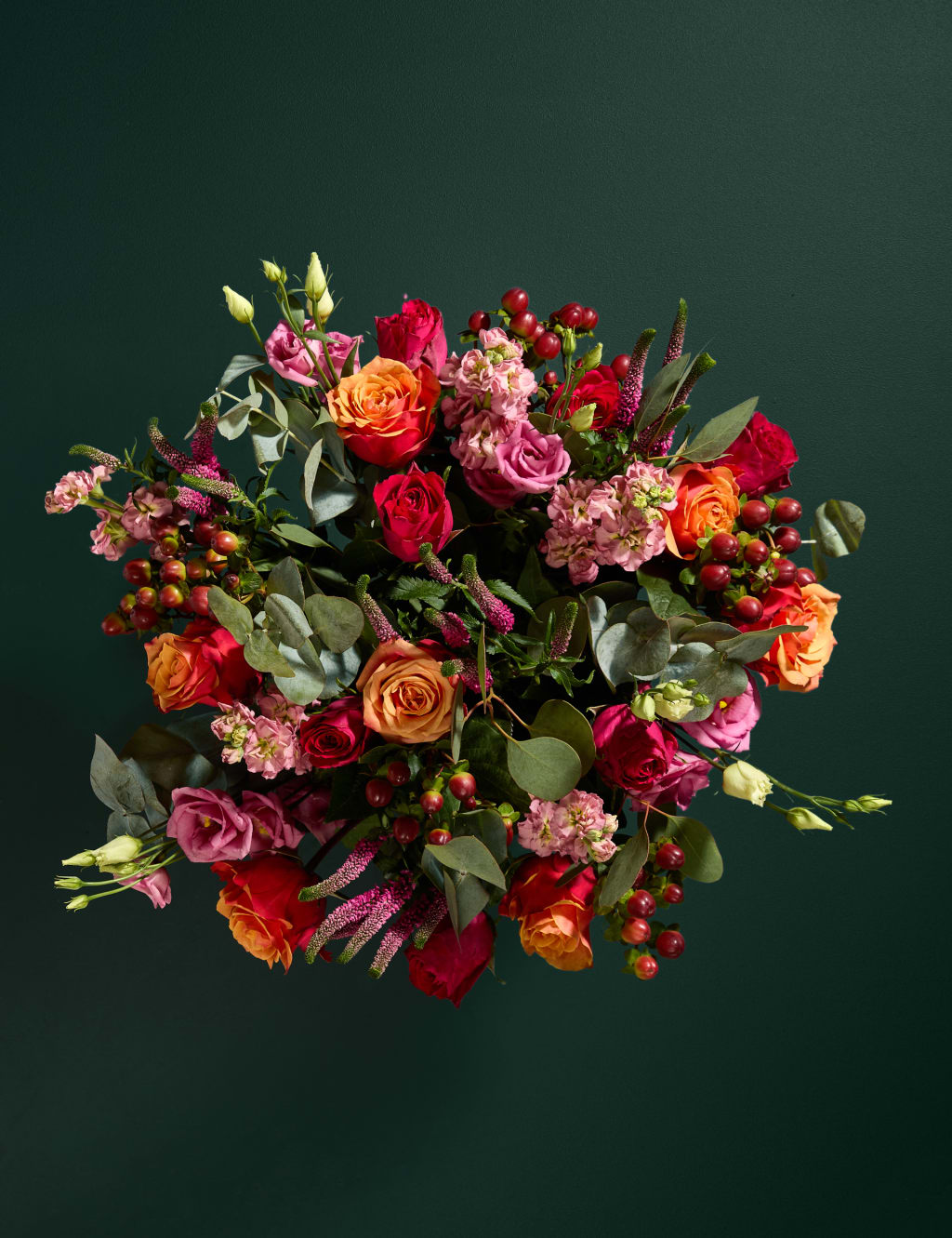 Roses, Stocks & Lisianthus Bouquet | M&S