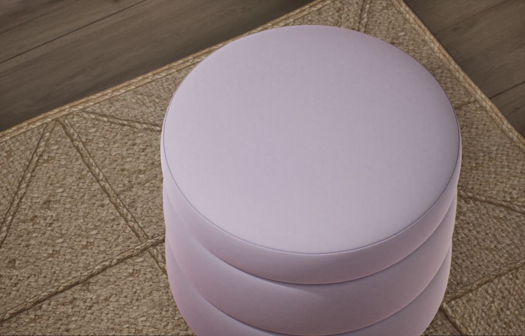 Fluted Storage Footstool M S
