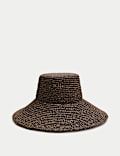 Straw Scalloped Edge Hat | CHOCOLATE MIX | Hats | M&S IL