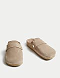 Suede Studded Flat Clogs | SAND | Shoes | M&S CA
