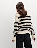 Cotton Rich Striped Relaxed Jumper | BLACK MIX | Jumpers | M&S AU