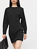 Scuba Mini Shift Dress | BLACK | Dresses | M&S JP