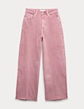 High Waisted Wide Leg Cropped Jeans | ANTIQUE ROSE | Jeans | M&S CA
