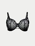 Leah Embroidery Wired Demi Cup Bra F+ | BLACK MIX | Bras | M&S IL