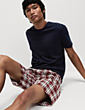 Pure Cotton Checked Pyjama Set | NAVY MIX | Pyjamas | M&S AU