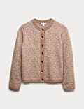 Sparkly Crew Neck with Mohair | PALE PINK | Cardigans | M&S CA