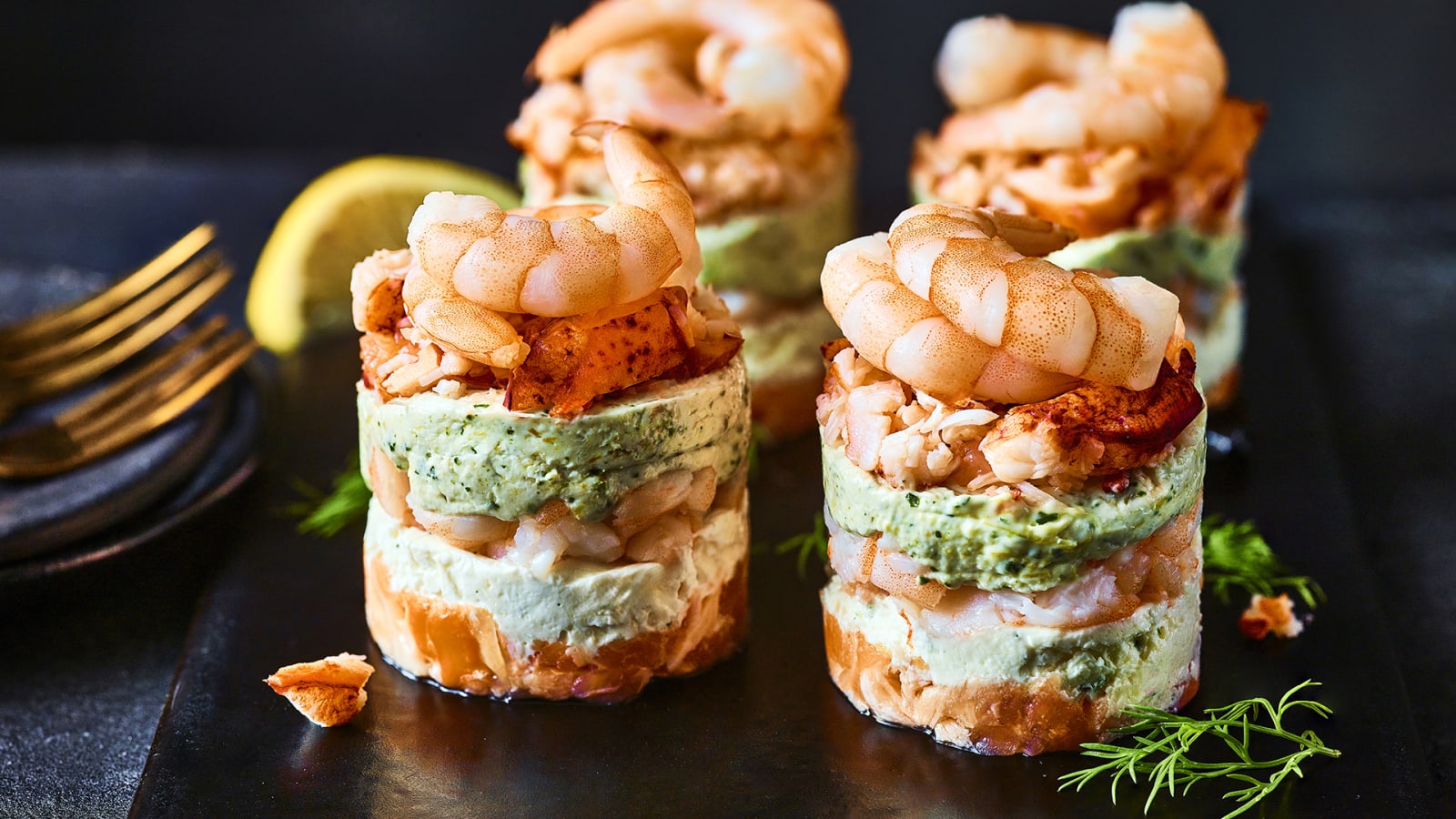 Collection 4 Lobster, Salmon & Prawn Towers (Serves 4) | Christmas Food ...