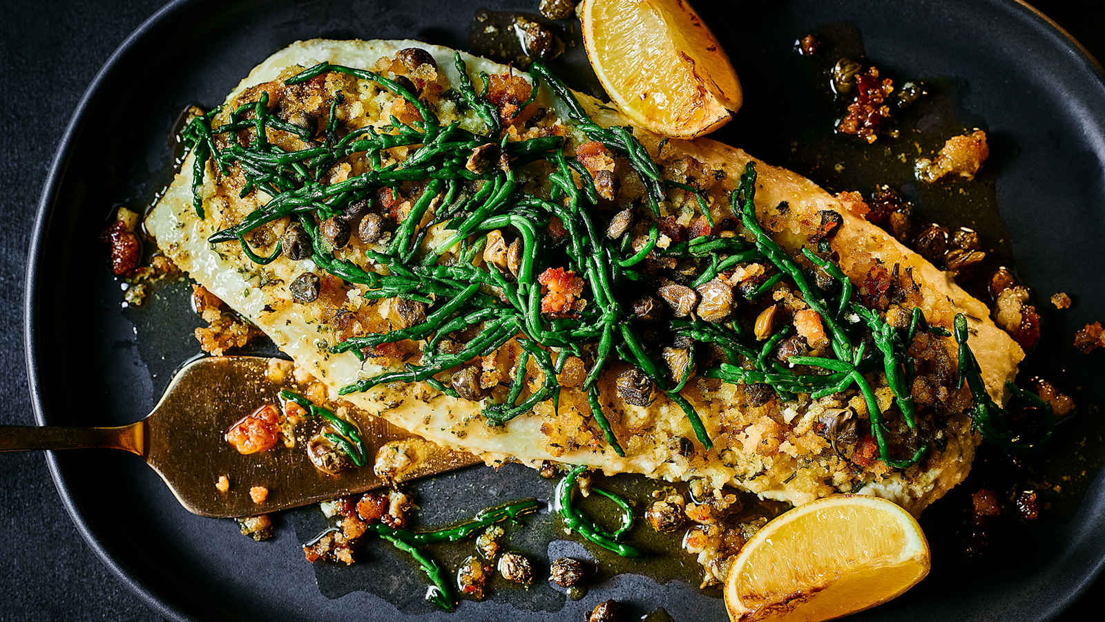 Collection Halibut with Caper Brown Butter & Samphire (Serves 4 ...