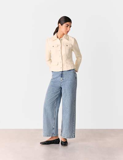 Pure Cotton Denim Trucker Jacket | M&S Collection | M&S Pure Cotton Denim Trucker Jacket | M&S Collection | M&S