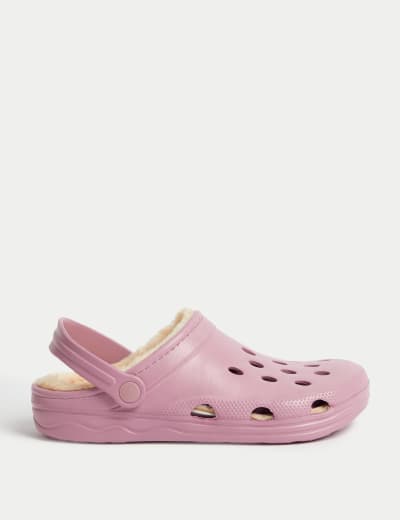 Kids fuzz lined crocs store