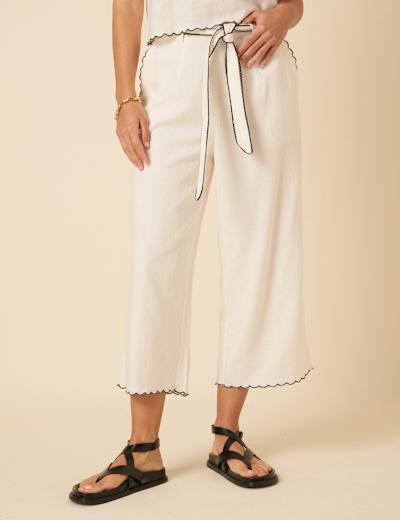 Denim Elasticated Waist Wide Leg Trousers | Ghost | M&S Denim Elasticated Waist Wide Leg Trousers | Ghost | M&S