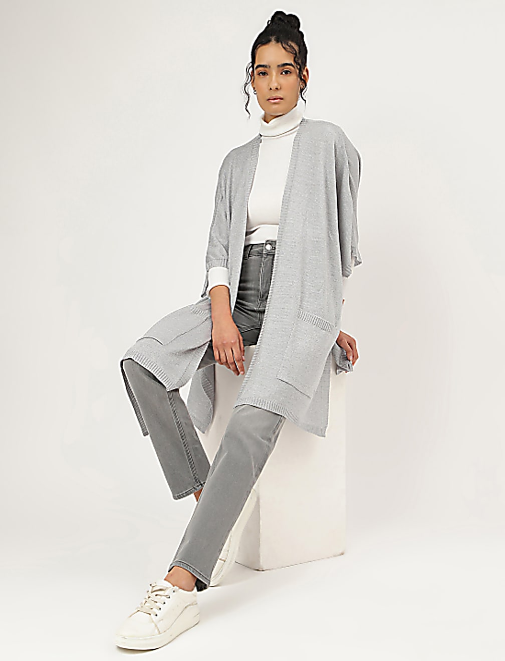 Buy Loose Fit Open Front Wrap at Marks & Spencer