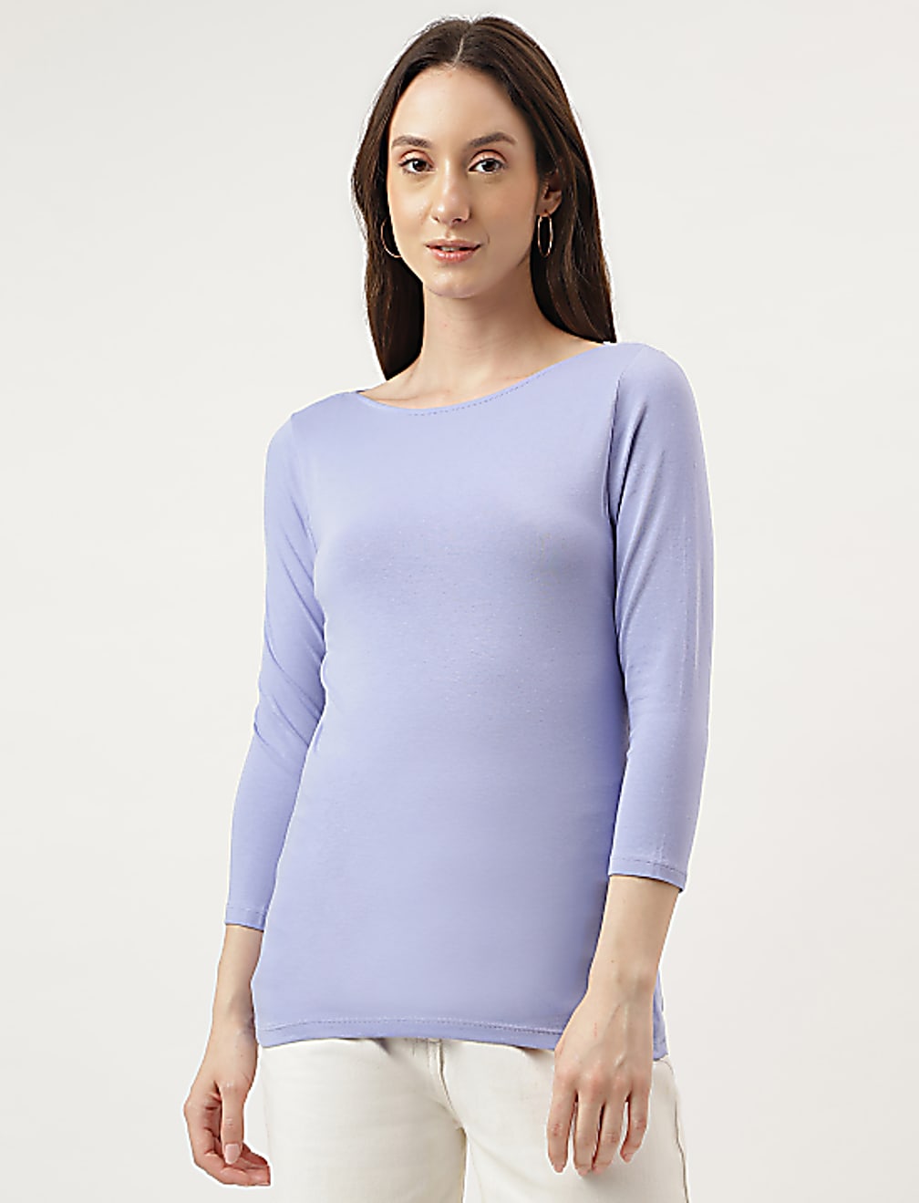 Buy Fitted Slash Neck Tee at Marks & Spencer