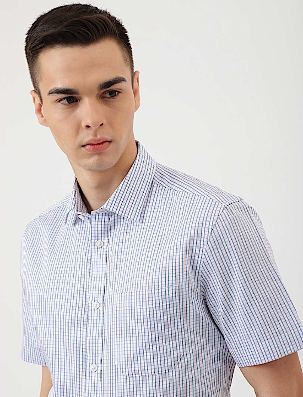 Buy Pure Cotton Check Classic Collar Shirt at Marks & Spencer