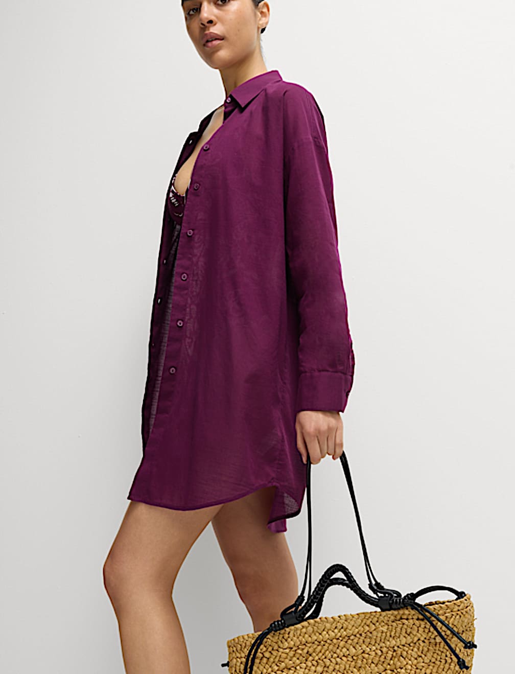 Buy Pure Cotton Collared Beach Shirt at Marks & Spencer