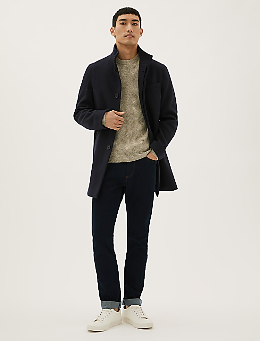 Buy Funnel Neck Overcoat at Marks & Spencer