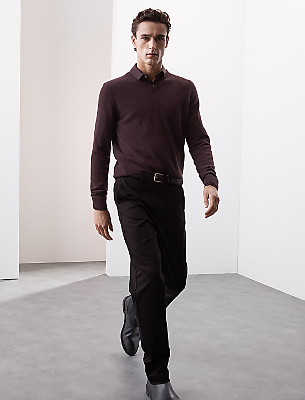 Buy Regular Fit Italian Chinos at Marks & Spencer