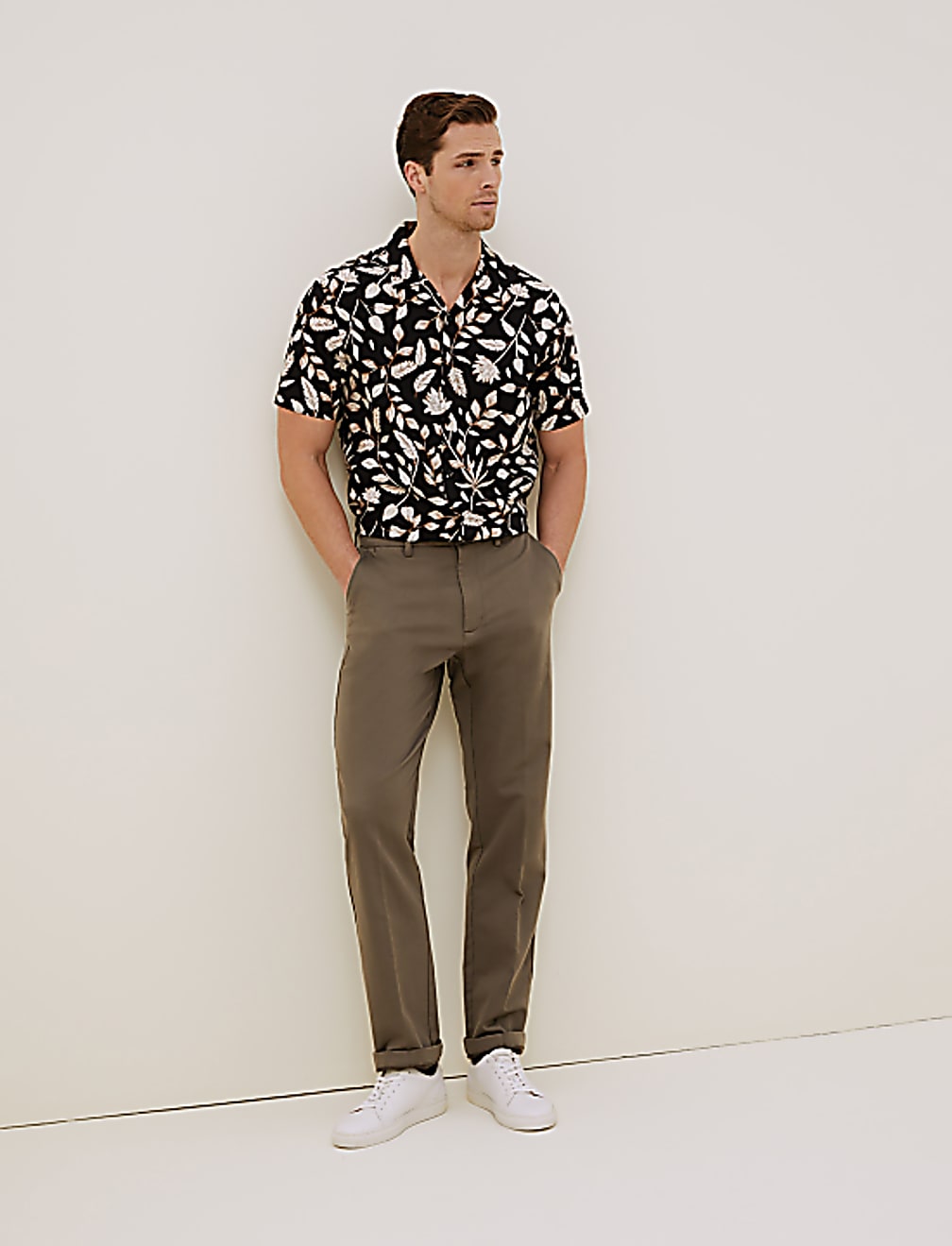 Buy Regular Fit Italian Stretch Chinos at Marks & Spencer