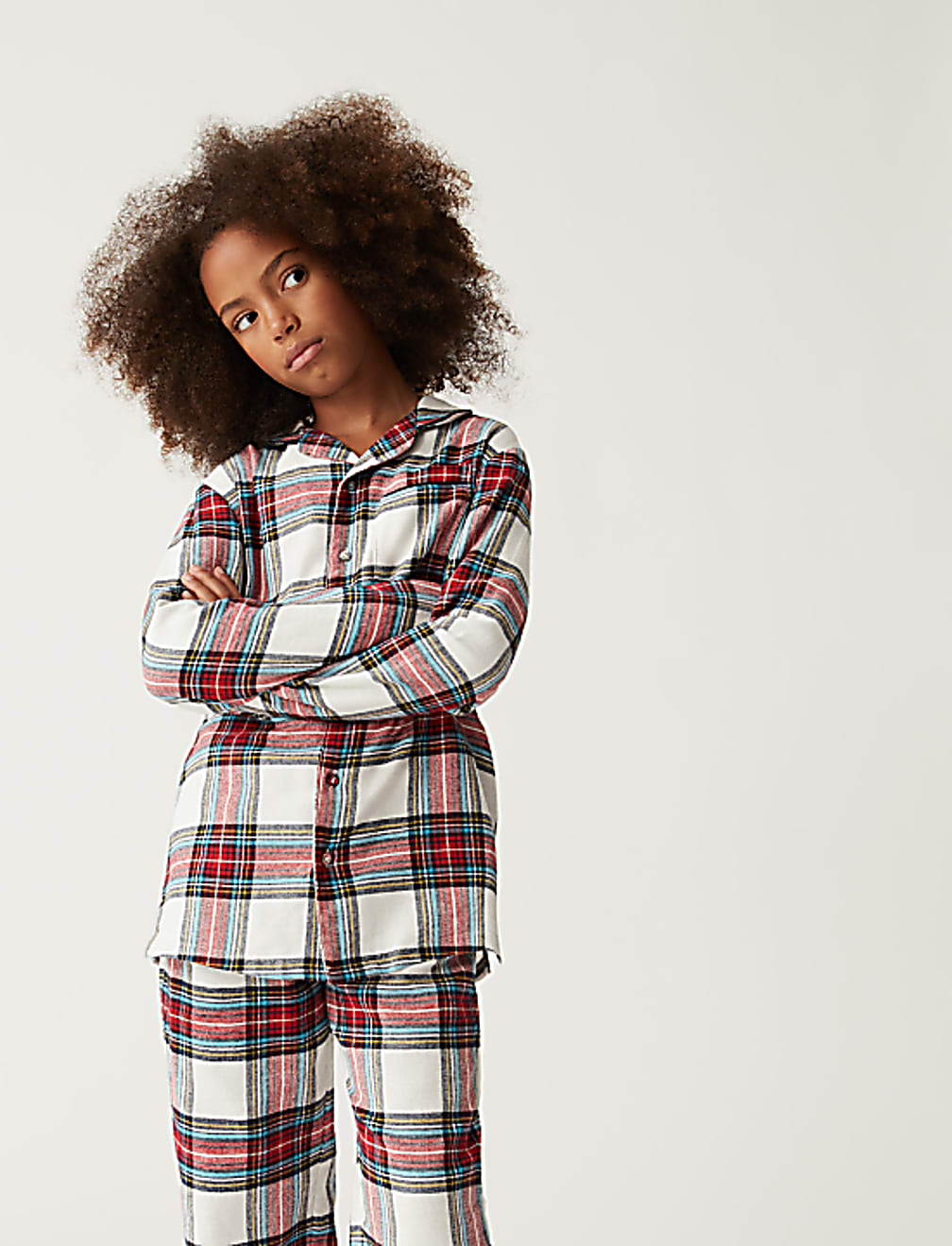 Buy Pure Cotton Checked Pyjamas at Marks & Spencer