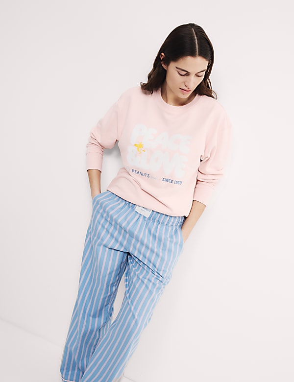 Cotton Rich Peanuts™ Lounge Sweatshirt Set | M&S CH
