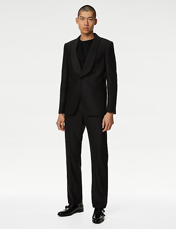 Regular Fit British Pure Wool Tuxedo Suit | M&S AT