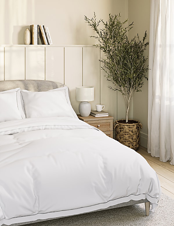 Pure Cotton Ladder Stitch Bedding Set WHITE Bedding Sets M S JP