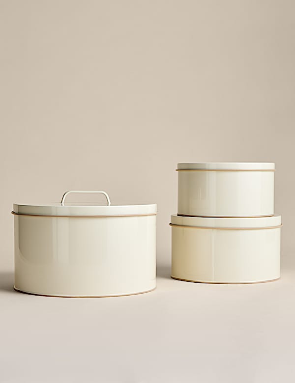 Set of 3 Metal Cake Tins | Kitchen Storage | M&S IT