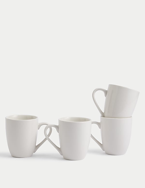 Set of 4 Porcelain Mugs | Crockery | M&S KR