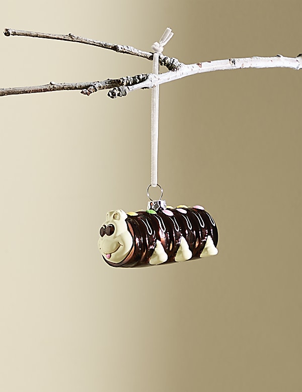 Colin the Caterpillar™ Glass Hanging Decoration | Decorations | M&S KR