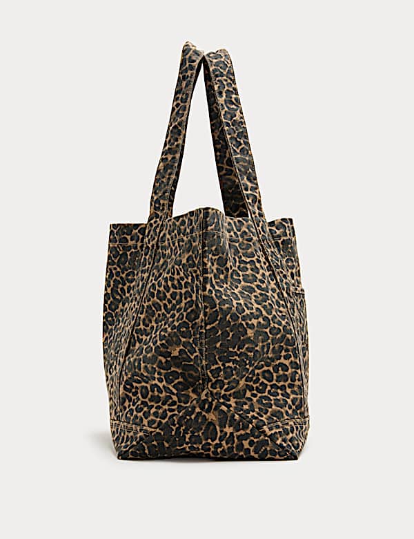 Canvas Leopard Print Tote Bag | Bags | M&S BG