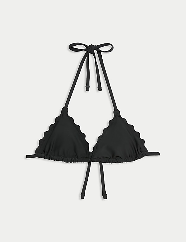 Neoprene Padded Triangle Bikini Top | BLACK | Bikini Tops | M&S NZ