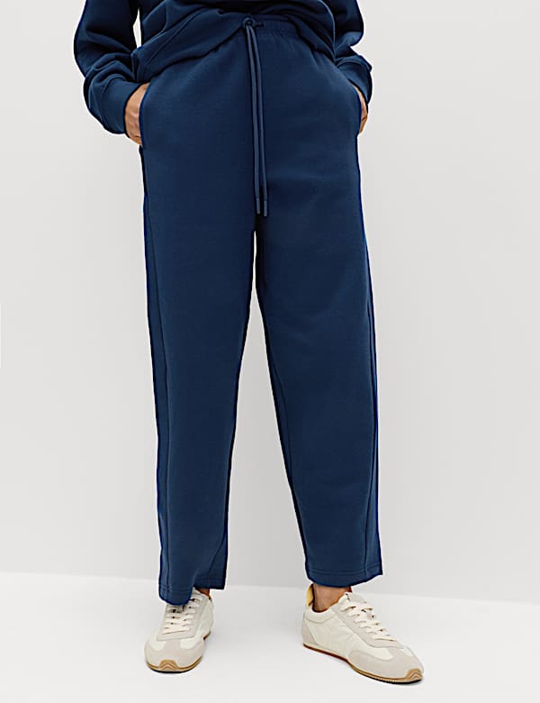 Pantalon de jogging en coton coupe carotte longueur cheville | DARK ...