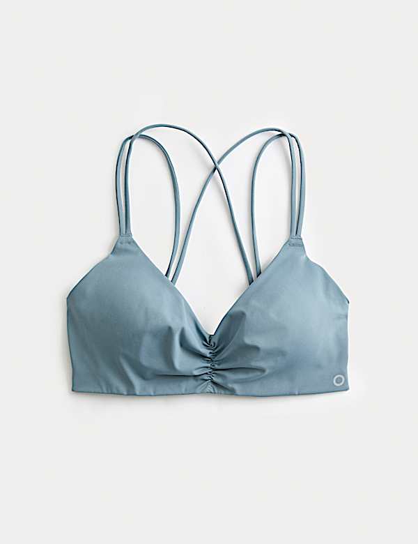 Low Impact Non Wired Triangle Sports Bra | BLACK | Bras | M&S EE