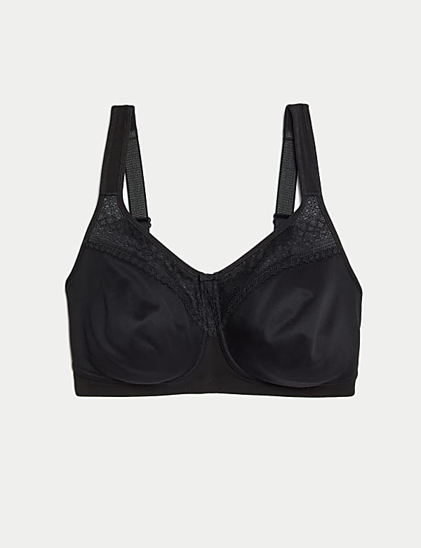 Cotton Blend Lace Non Wired Total Support Bra B H