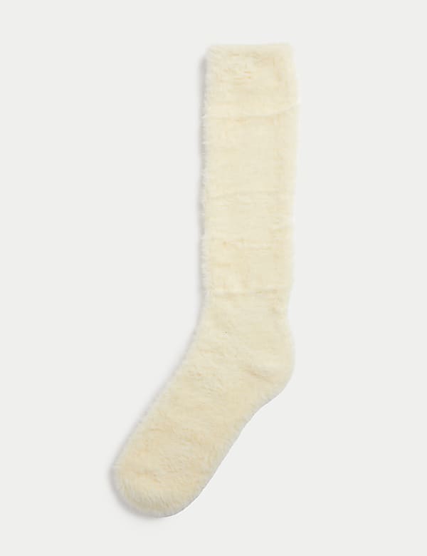 Slouch Cosy Fluffy Socks | LIGHT APRICOT | Socks | M&S NZ