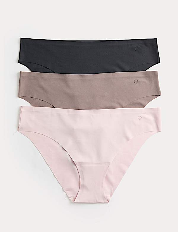 3pk Invisible No VPL Brazilian Knickers | BROWN HAZE | Knickers | M&S CA