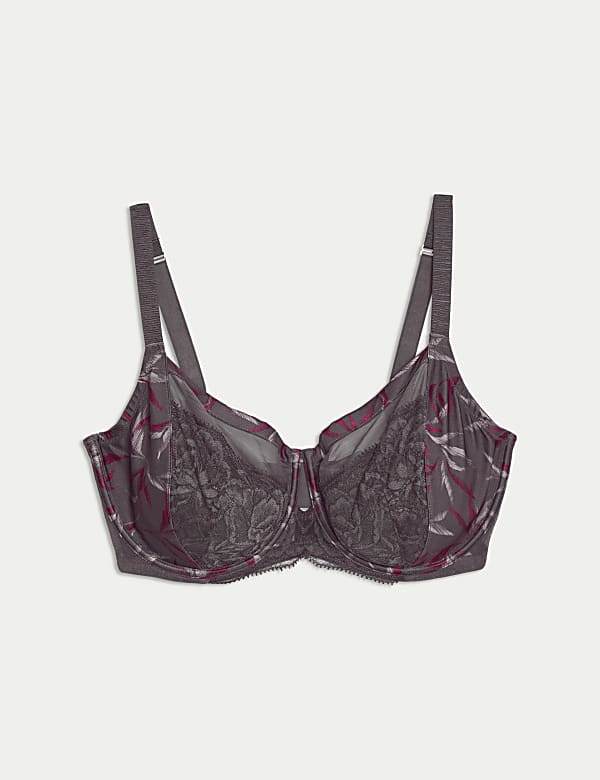 Mimosa Silk & Lace Wired Minimiser Bra (C-G) | MOLE MIX | Bras | M&S RS