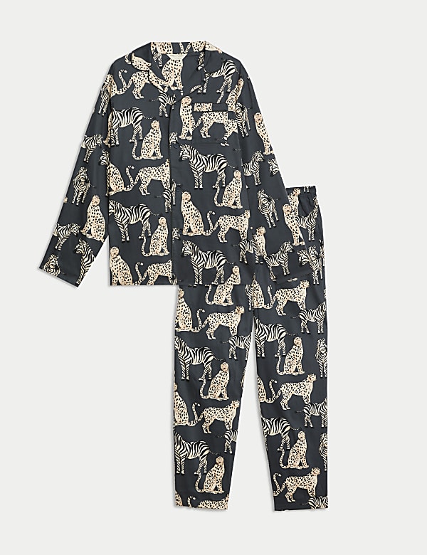 Men's Zebra & Cheetah Family Christmas Pyjama Set | GREY MIX | Pyjamas ...