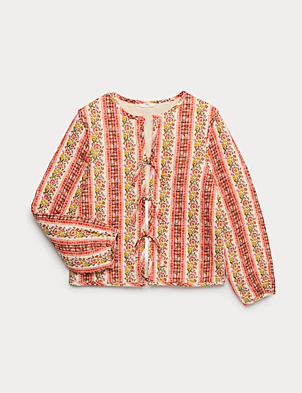 Chaqueta acolchada con estampado floral 100 % algodón (6-16 años ...