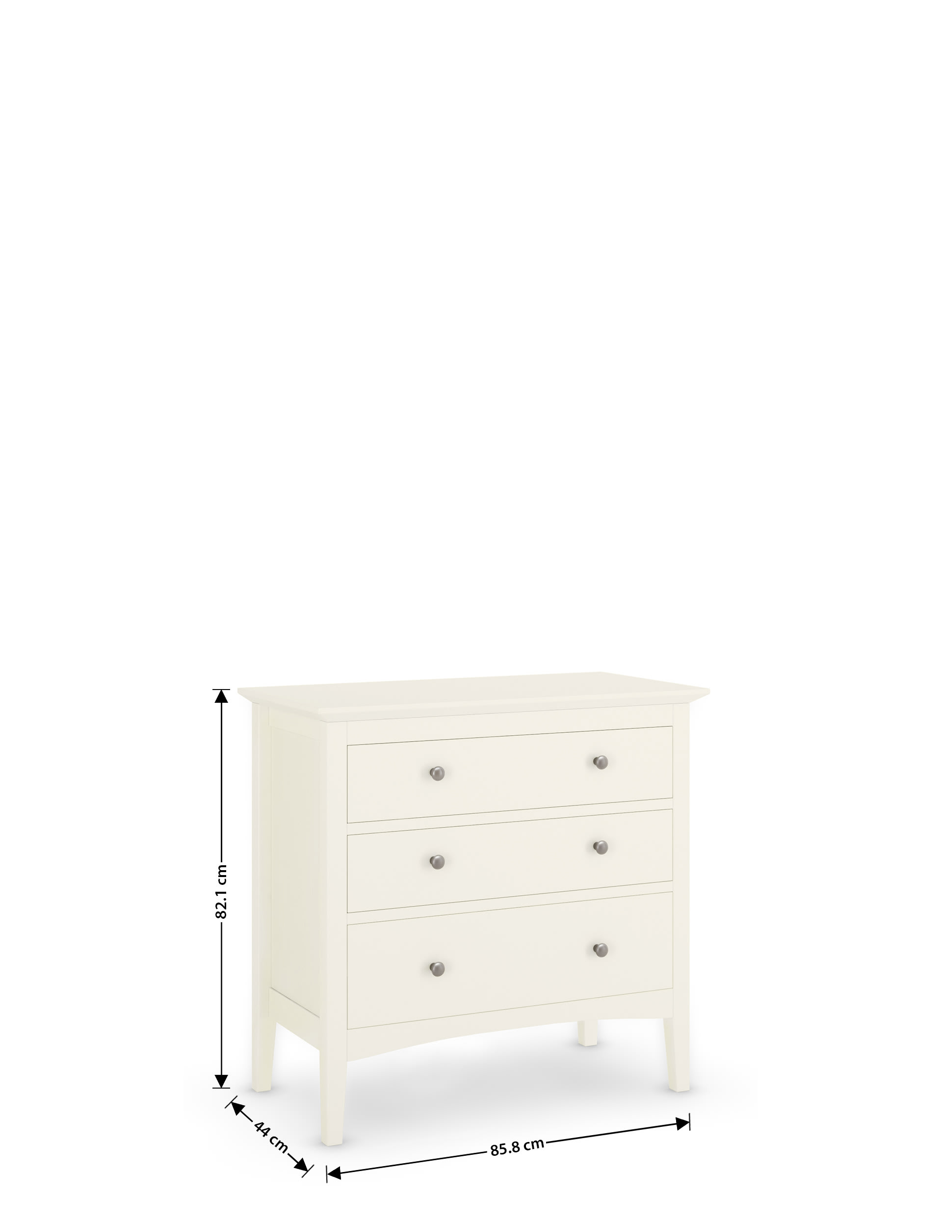 Hastings Ivory 3 Drawer Chest | M&S